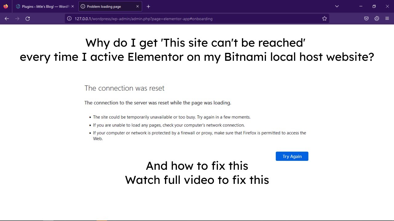 bitnami wordpress this site can't be reached / localhost how to fix this website can't be ...