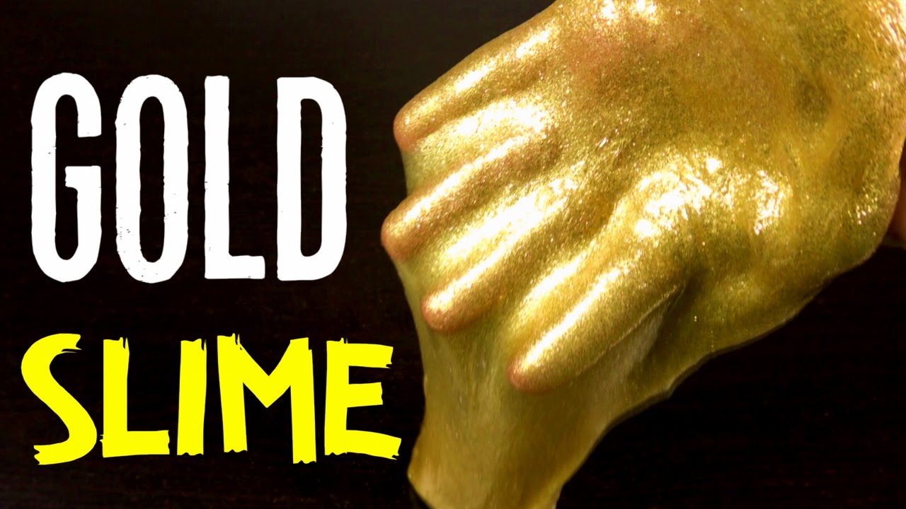 GOLD GLITTER SLIME tutorial - YouTube