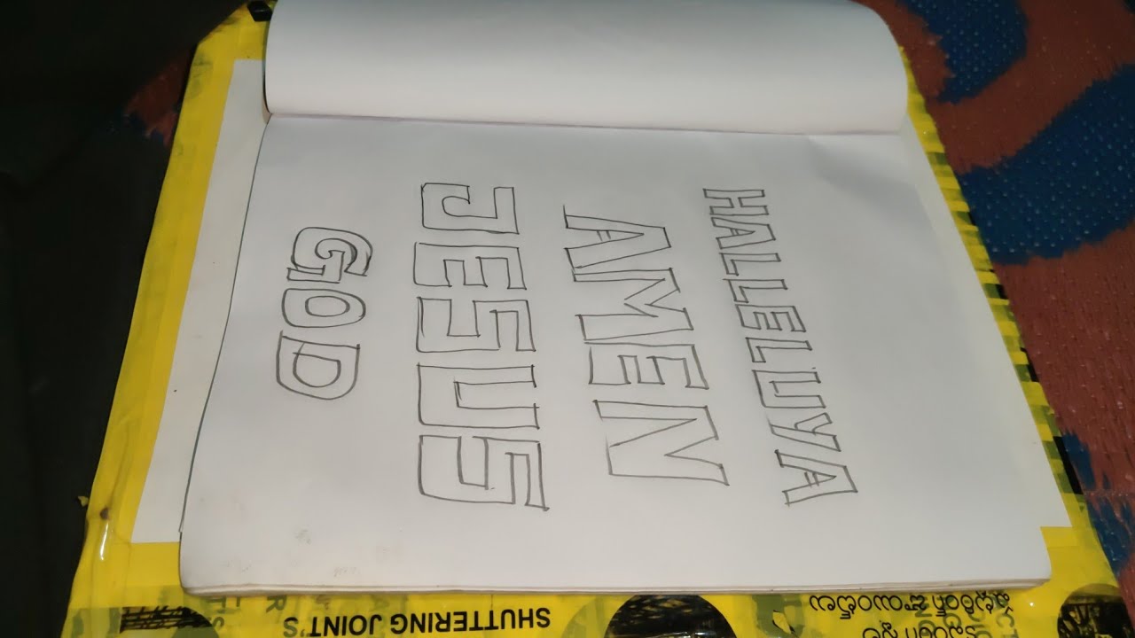 POWERFUL Christian Hand Lettering: HALLELUYA AMEN JESUS GOD Drawing ...
