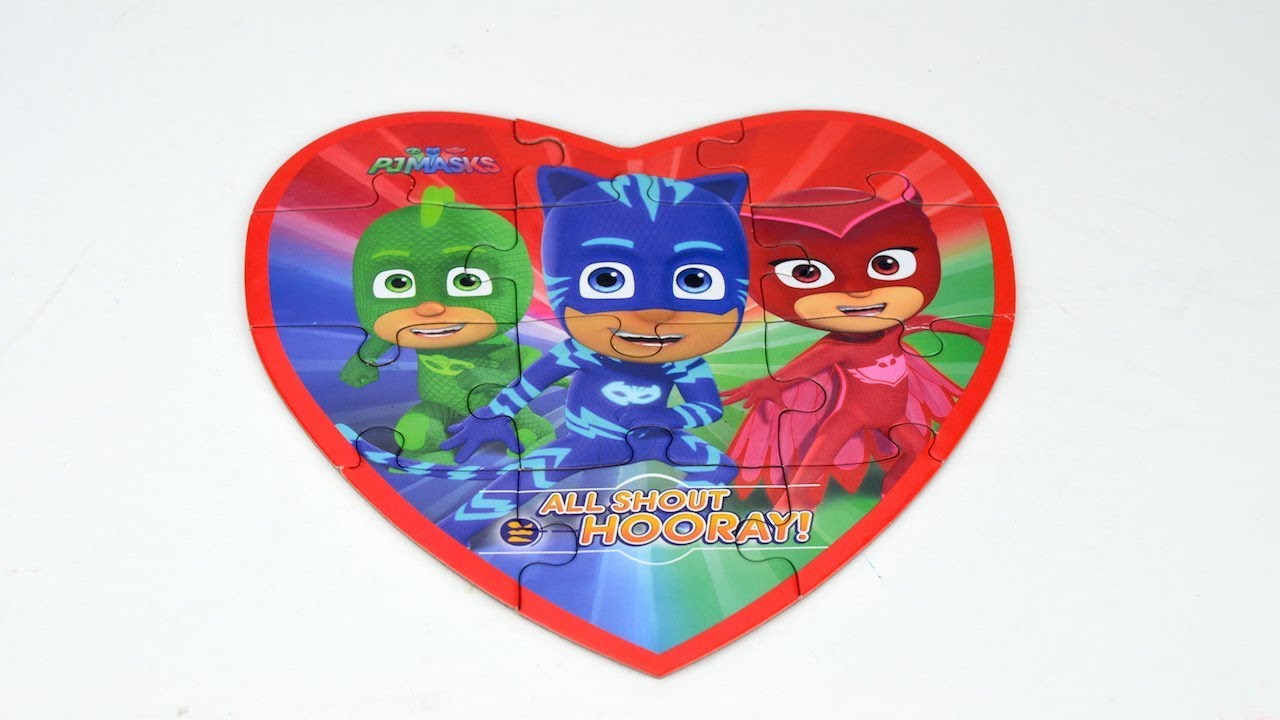 PJ Masks - Valentines - Puzzle Heart! - YouTube