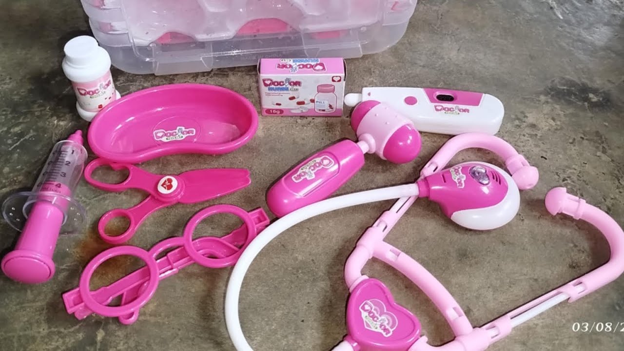 3:25 minutes Satisfying with Unboxing Pink Doctor Playset ASMR - YouTube