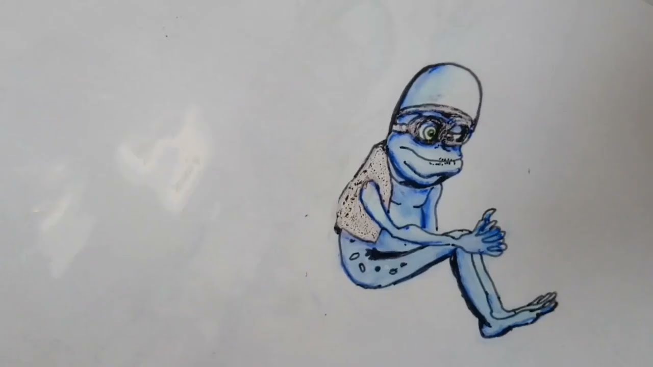 how to draw a crazy frog acrobat#рисуем крейзи фрога акробата. - YouTube