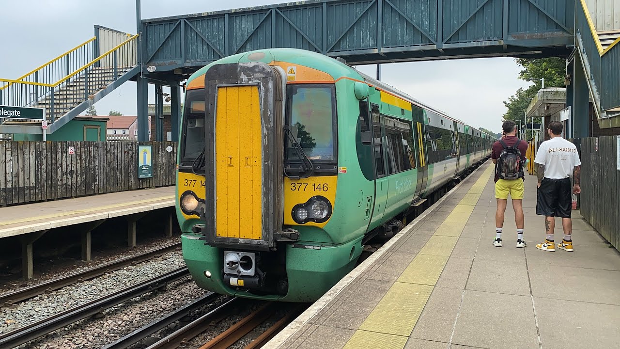 Class 377146 and 377423 speed through Polegate - YouTube