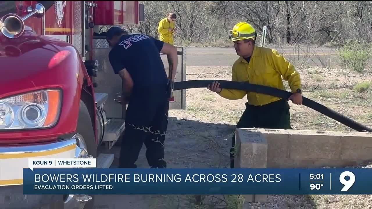 Bowers Fire burning across 28 acres near Whetstone - YouTube