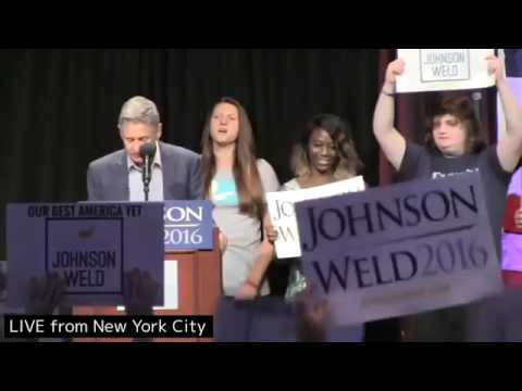 Gary Johnson Bill Weld Rally NYC 9/10/16 P2/3 - YouTube