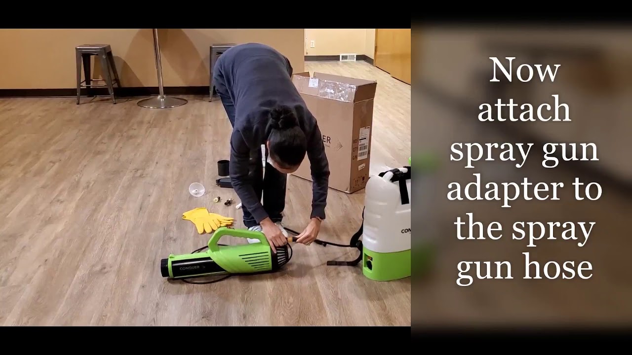Conquer Cleaning Systems sprayer gun assembly - YouTube