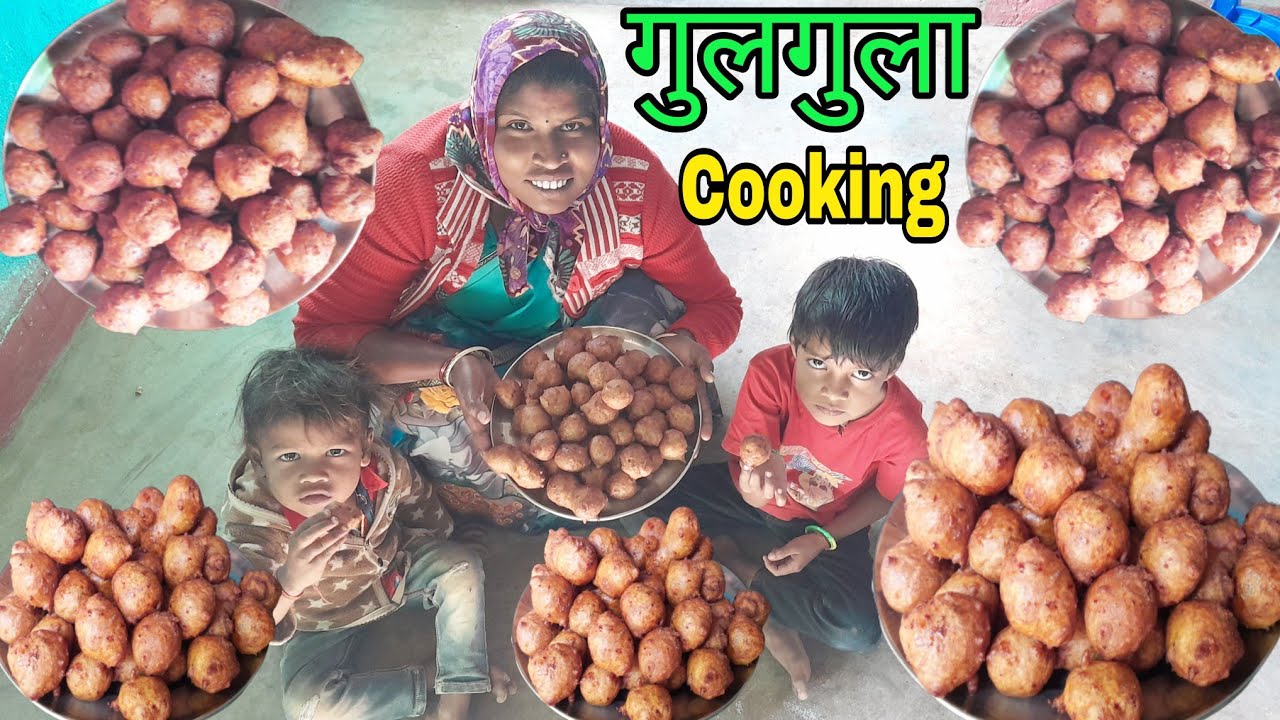 Gulgula cooking eating | Ramesh village family - YouTube
