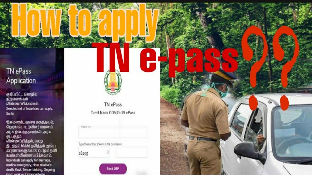 How to apply TN e-pass? || TN E Pass Registration: Tamil Nadu COVID-19 ...