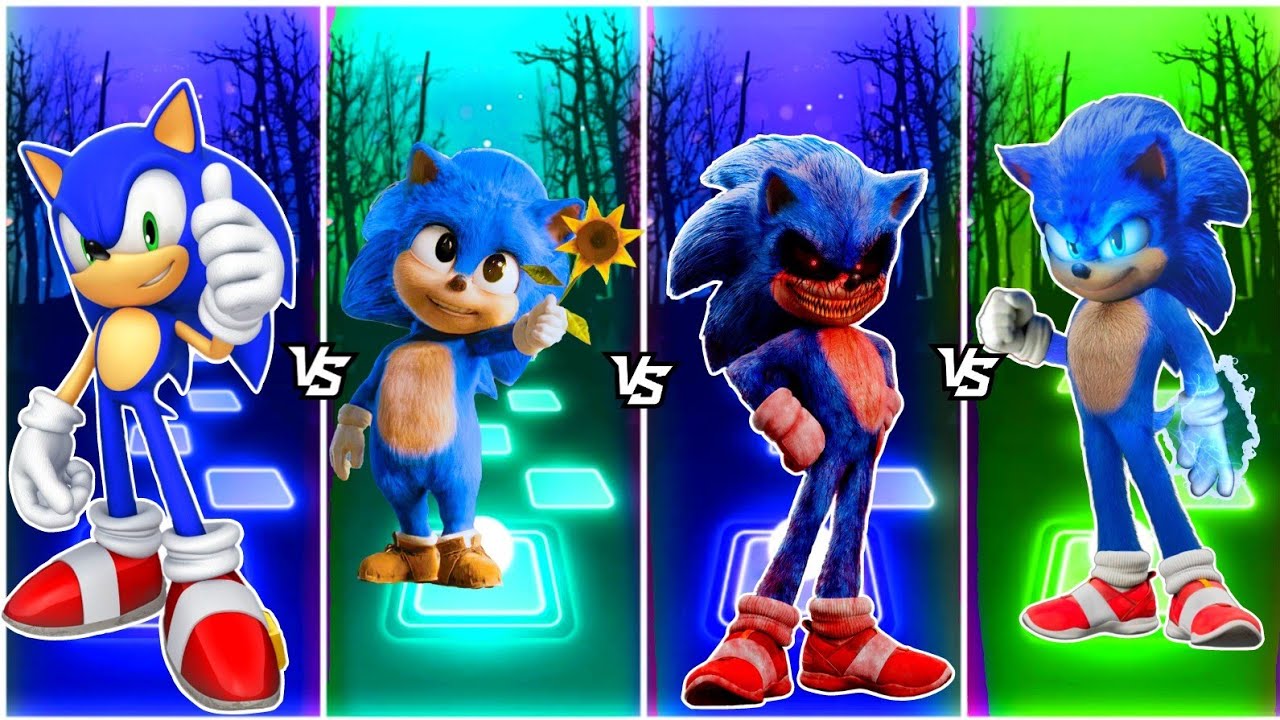 super sonic vs baby sonic vs sonic Exe vs sonic 2 || tiles hop edm rush ...
