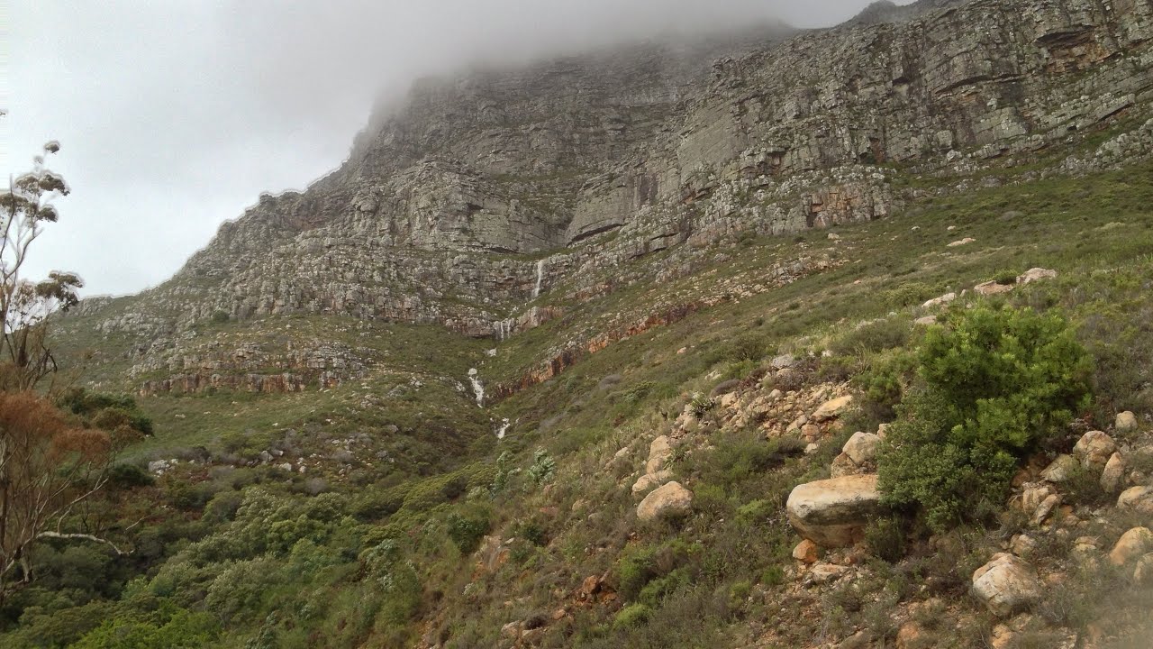 Raging Table Mountain waterfalls after heavy rains - YouTube
