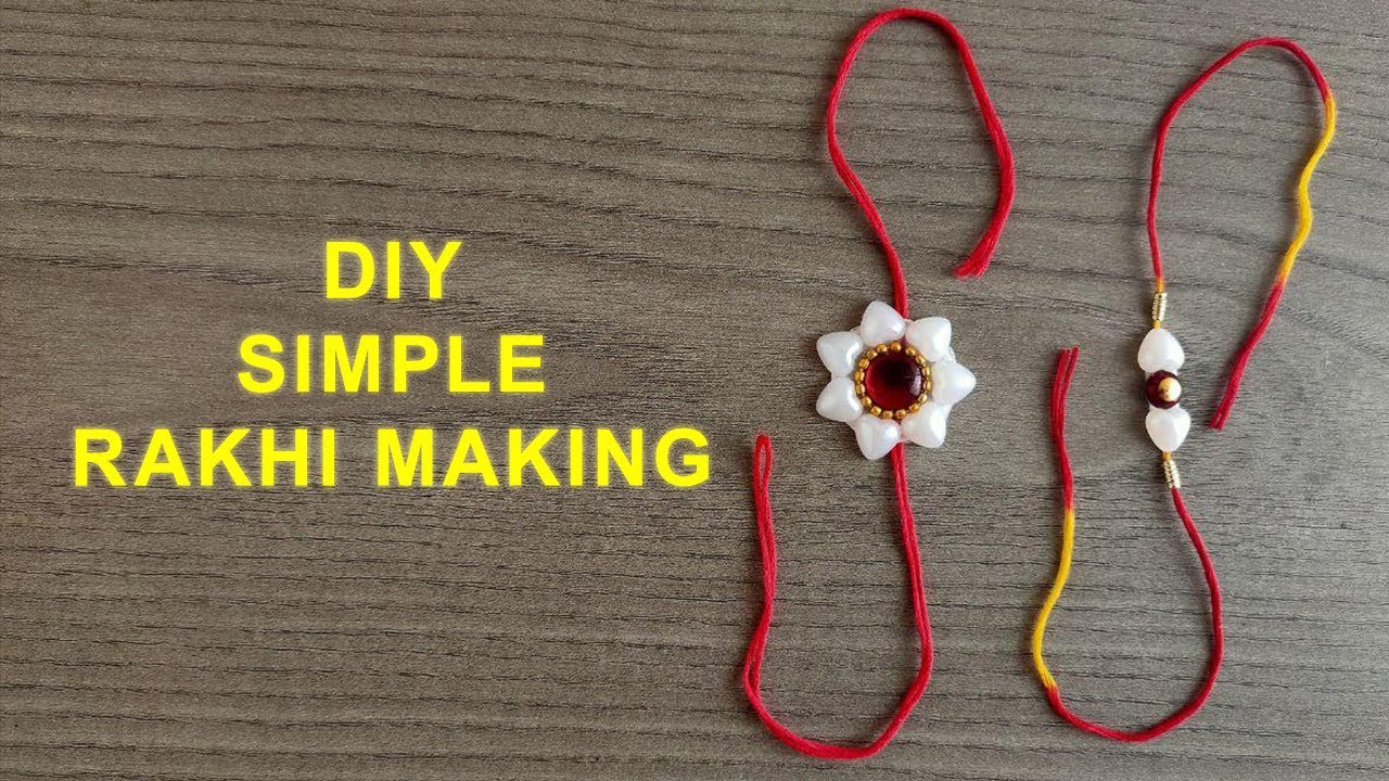 DIY Simple Rakhi Making | Handmade Rakhi at Home - YouTube