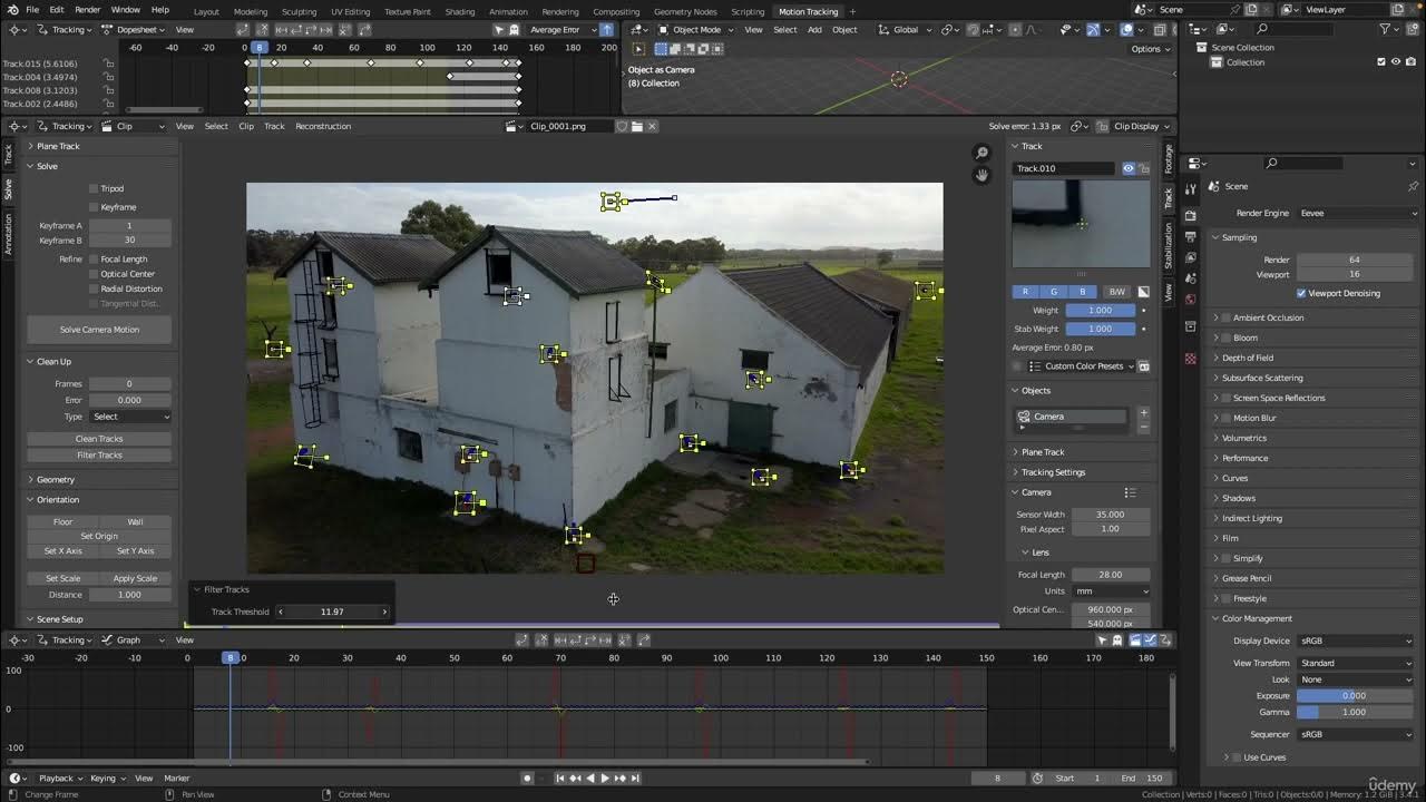 7 Lesson Camera Tracking Refining your Camera Track if needed - YouTube
