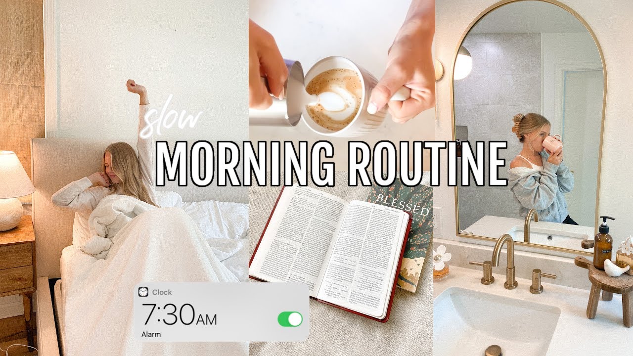 MY MORNING ROUTINE // slow living & peaceful morning - YouTube
