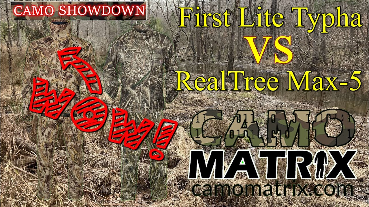 Compare First Lite Typha Vs RealTree Max-5 hunting camo with deer ...