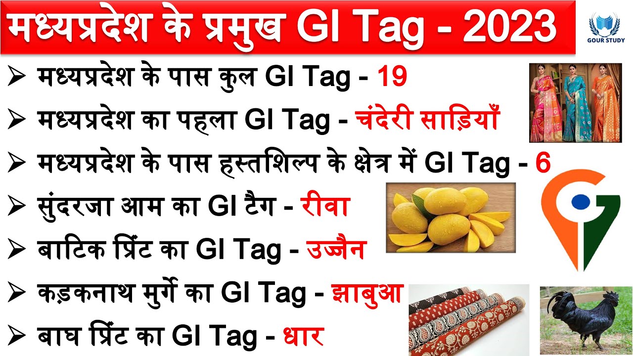 MP GI Tags | मध्यप्रदेश के जीआई टैग | GI Tags in MP | Geographical ...