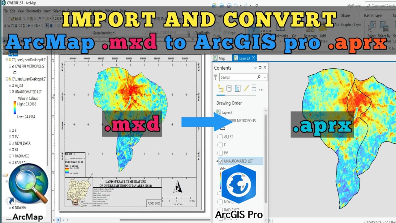 Convert ArcMap .MXD file to ArcGIS pro .APRX || Quick Method for ...