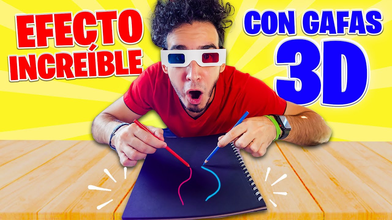 HAGO 2 DIBUJOS EN EL MISMO PAPEL Y SOLO SE VEN CON ESTAS GAFAS 3D ...