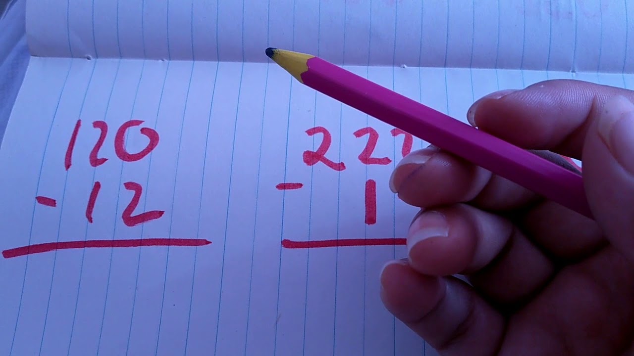 Como hacer una resta paso a paso - YouTube