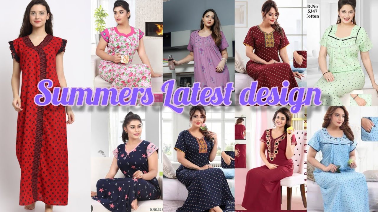 100% cotton nighty for women//special Summer nighty designs/ - YouTube