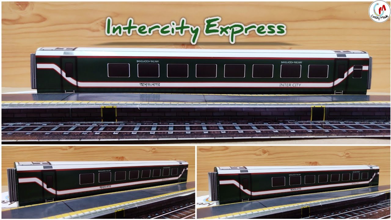 Paper Train | Diesel WDM with AC LHB coach | How to Make Railway train ...