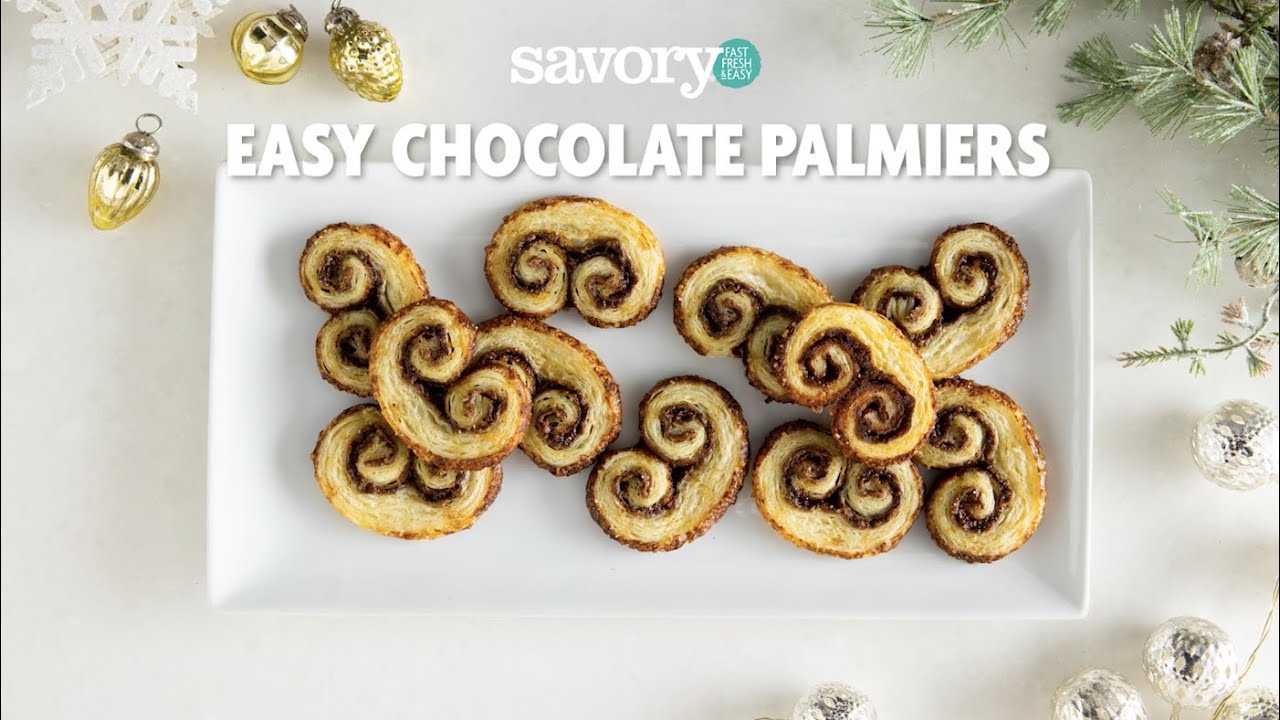 Chocolate Mini Palmiers | SavoryOnline - YouTube
