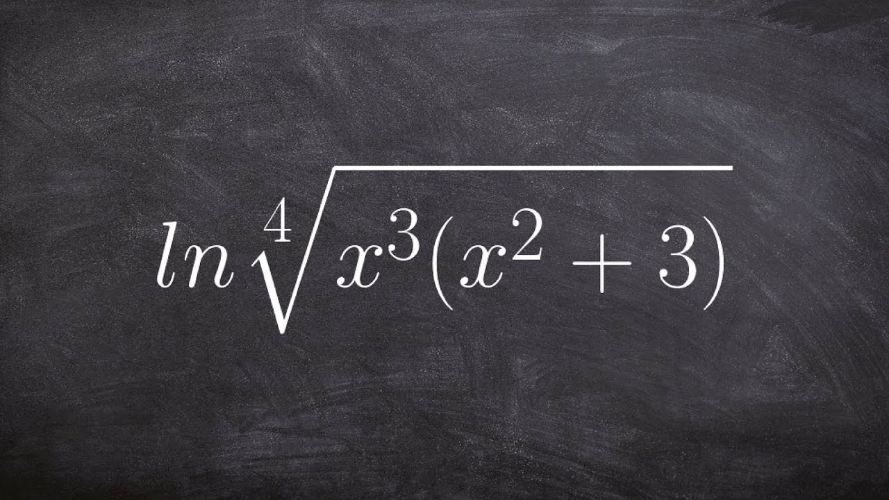 Expanding a logarithm using the fourth root - YouTube