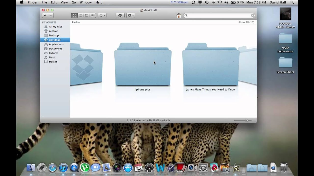Neat new view in FInder on mac OS X Lion - YouTube