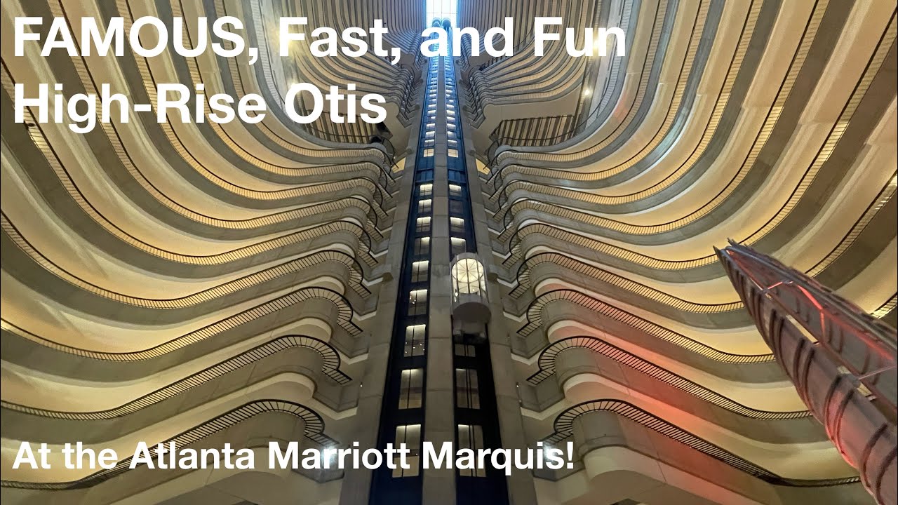 AWESOME & FAMOUS Otis Traction High Rise Elevators @ Marriott Marquis ...
