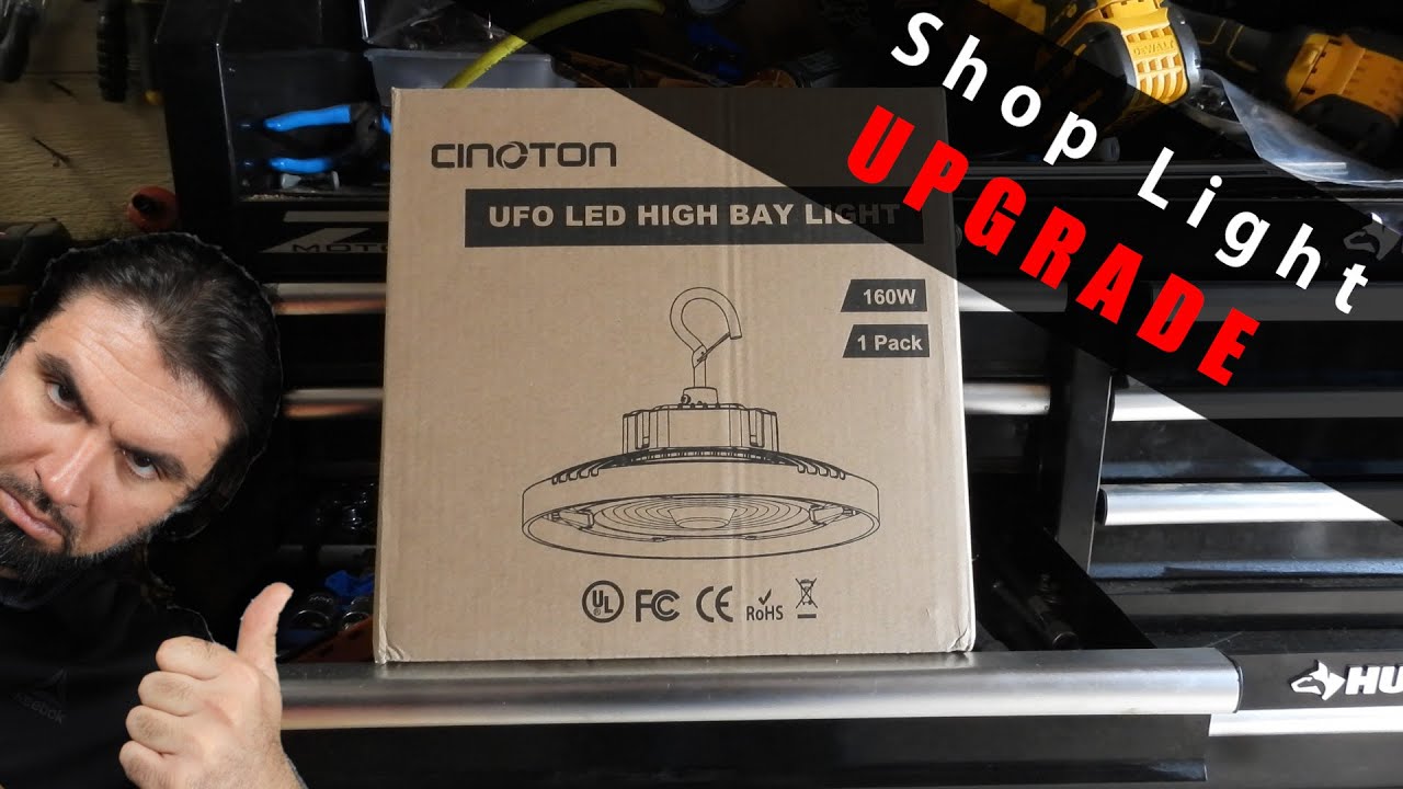 Cinoton UFO LED High Bay Light - Unbox, Install, Review - YouTube