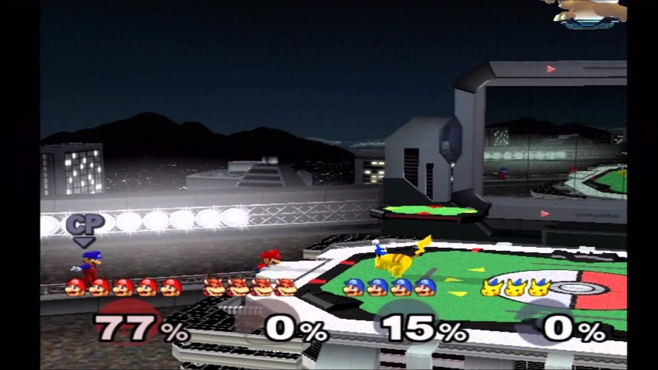 Super Smash Bros. Melee- CPU Level 9 Team Match 1 - YouTube