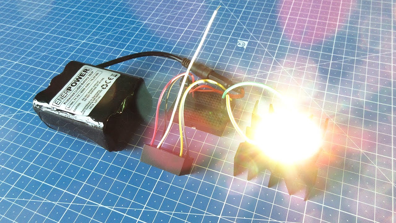 LED lighting tutorial - Cordless COB LED light for 12h @ 366lm - YouTube