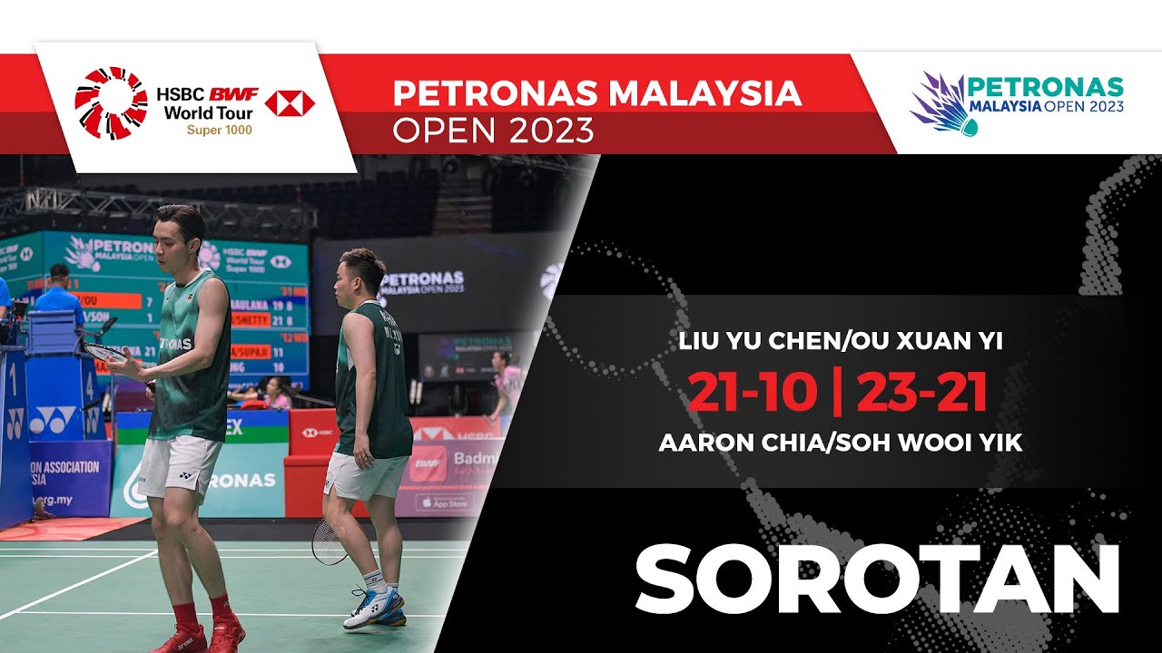 Liu/Ou 2 - 0 Chia/Soh | Pusingan ke-16 | Petronas Terbuka Malaysia 2023 ...