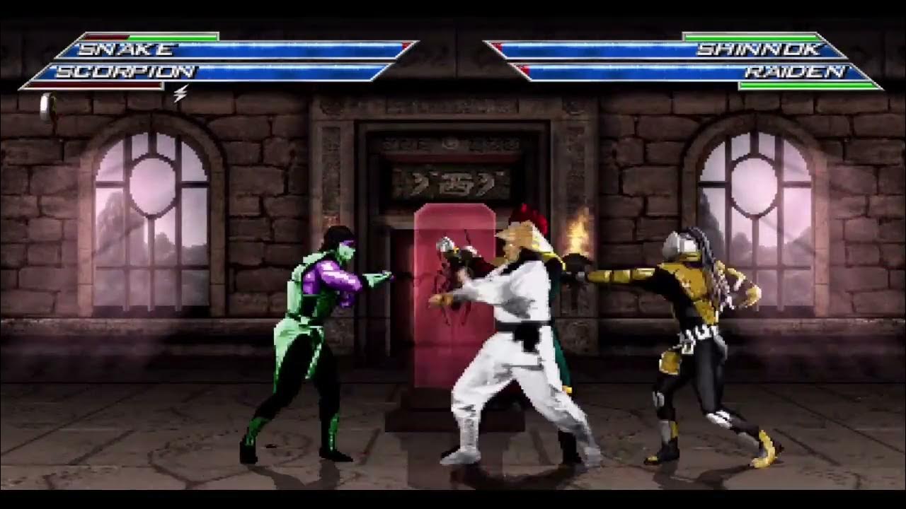 Snake and Cyber Scorpion vs Shinnok and Raiden Mortal Kombat New Era Tournament - YouTube