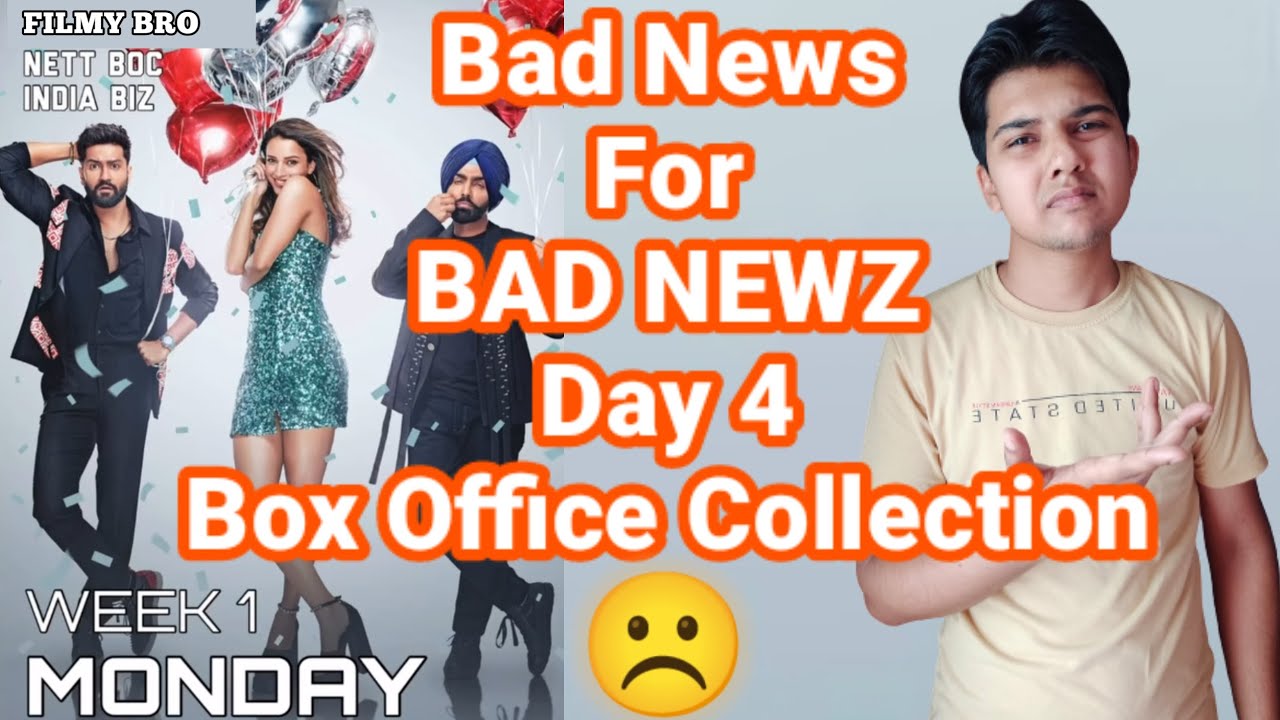 Bad Newz Box Office Collection Day 4 Bad Newz Collection Today Bad Newz ...