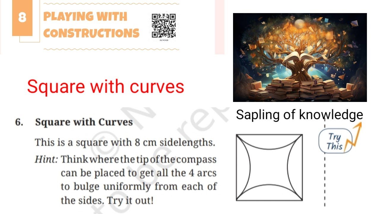 playing with construction || class 6th maths || Square with curved ...