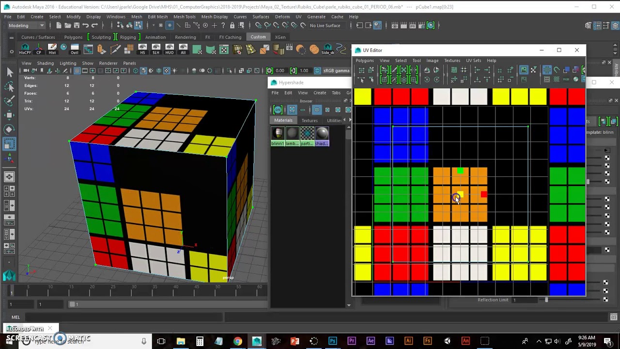 Rubik's Cube Texturing & Bump Map Tutorial - YouTube