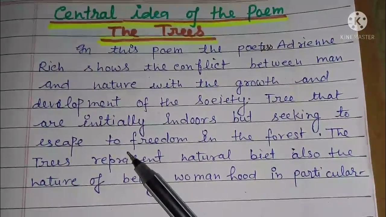 Central Idea of the poem।।The Trees।।Class 10@GreenValley1980 - YouTube