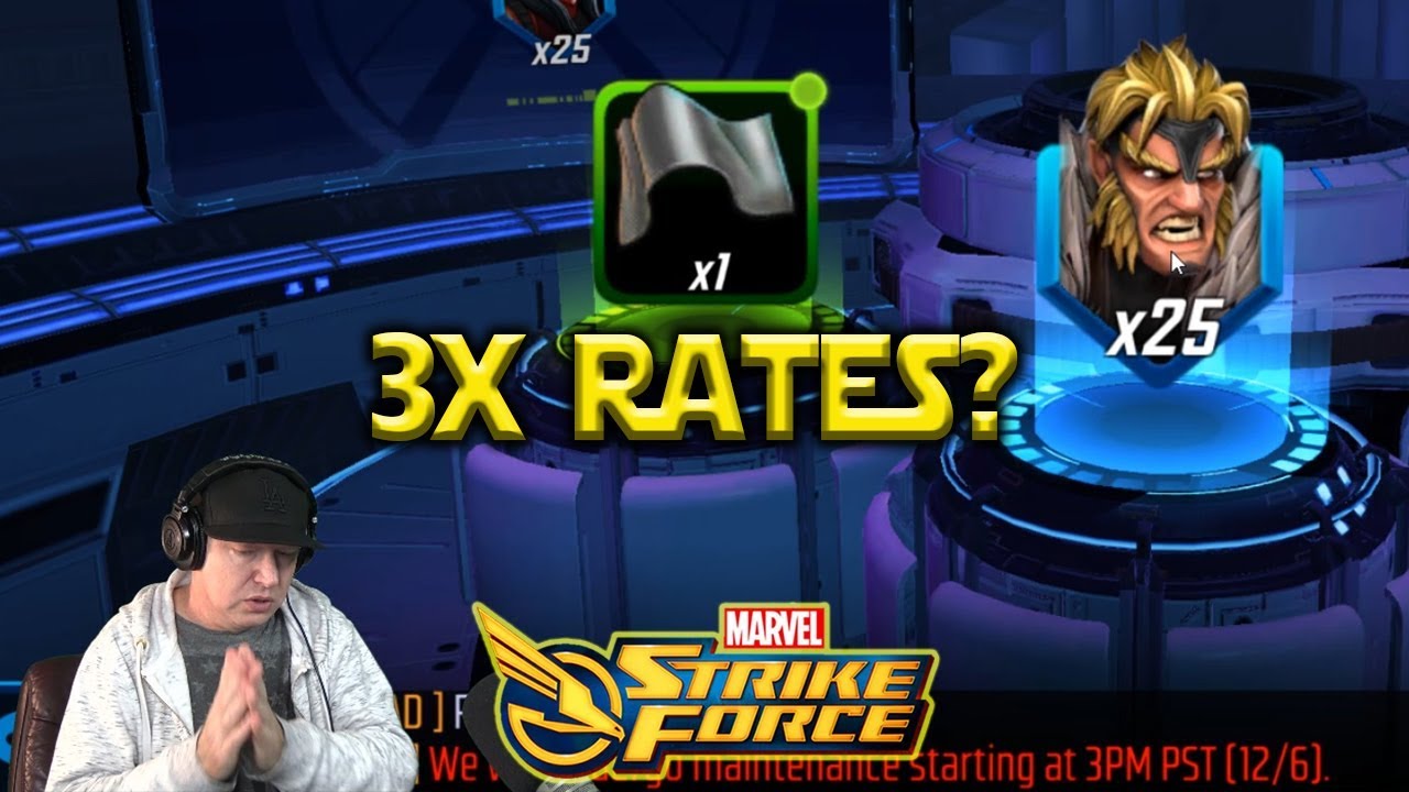 3x Drop Rates For ORBS - Sabretooth - Marvel Strike Force - YouTube