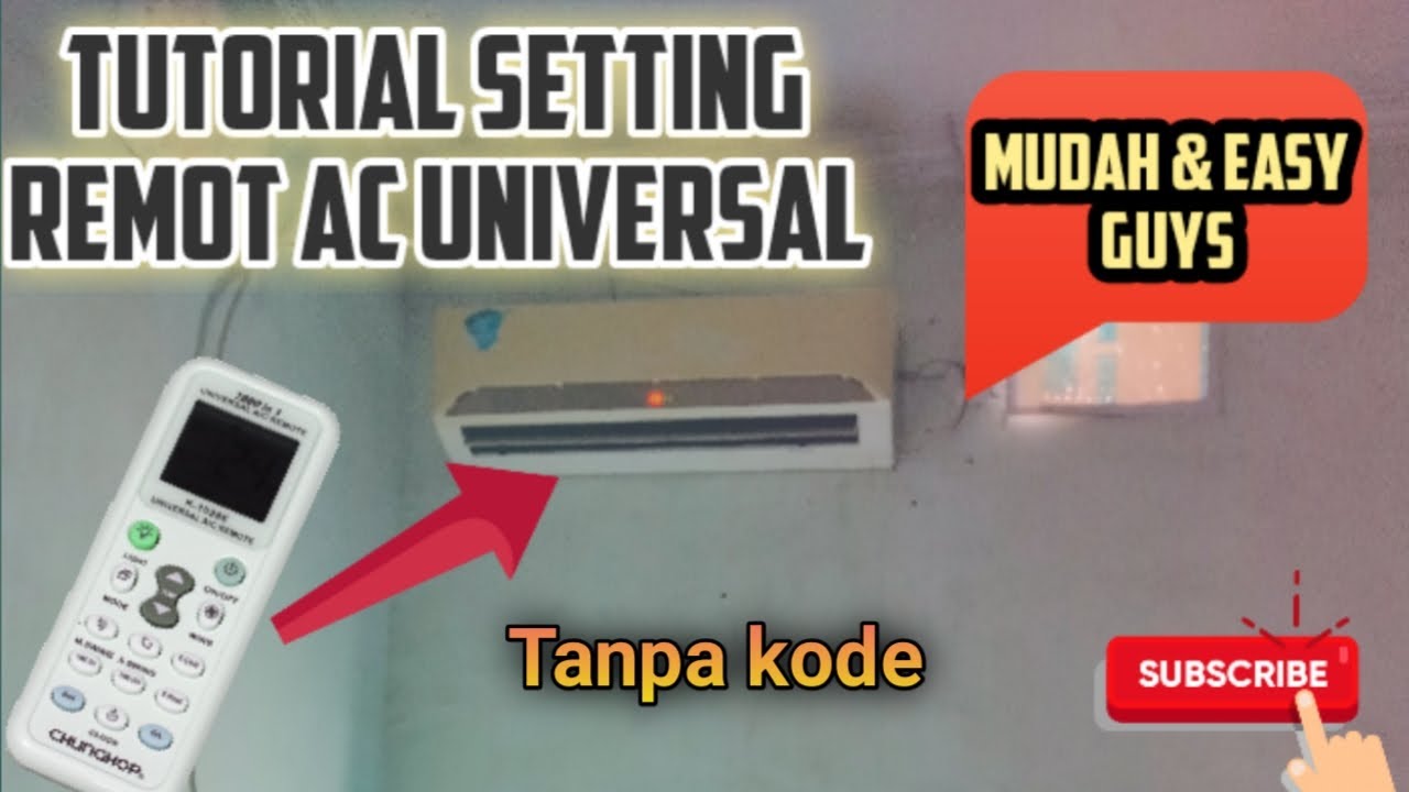 Cara menggunakan remote AC universal || tanpa kode - YouTube