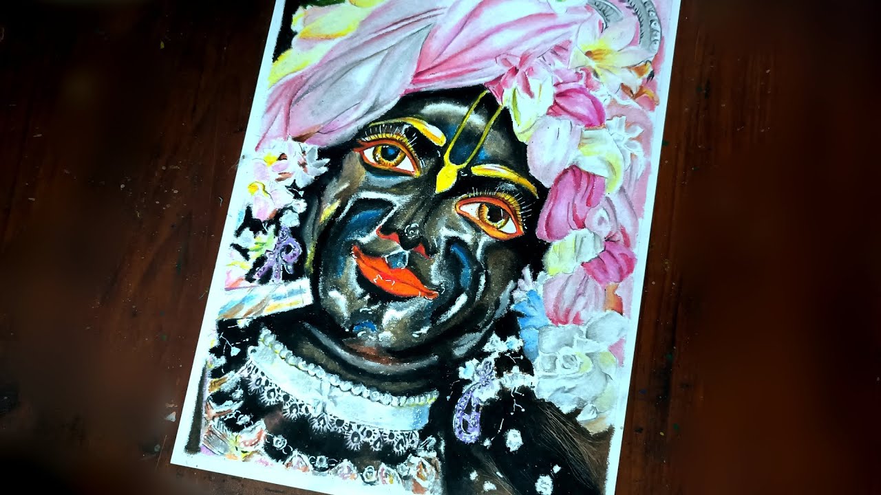 Lord Krishna/Banke Bihari realistic Drawing with oilpastel🔥🙏(shading ...