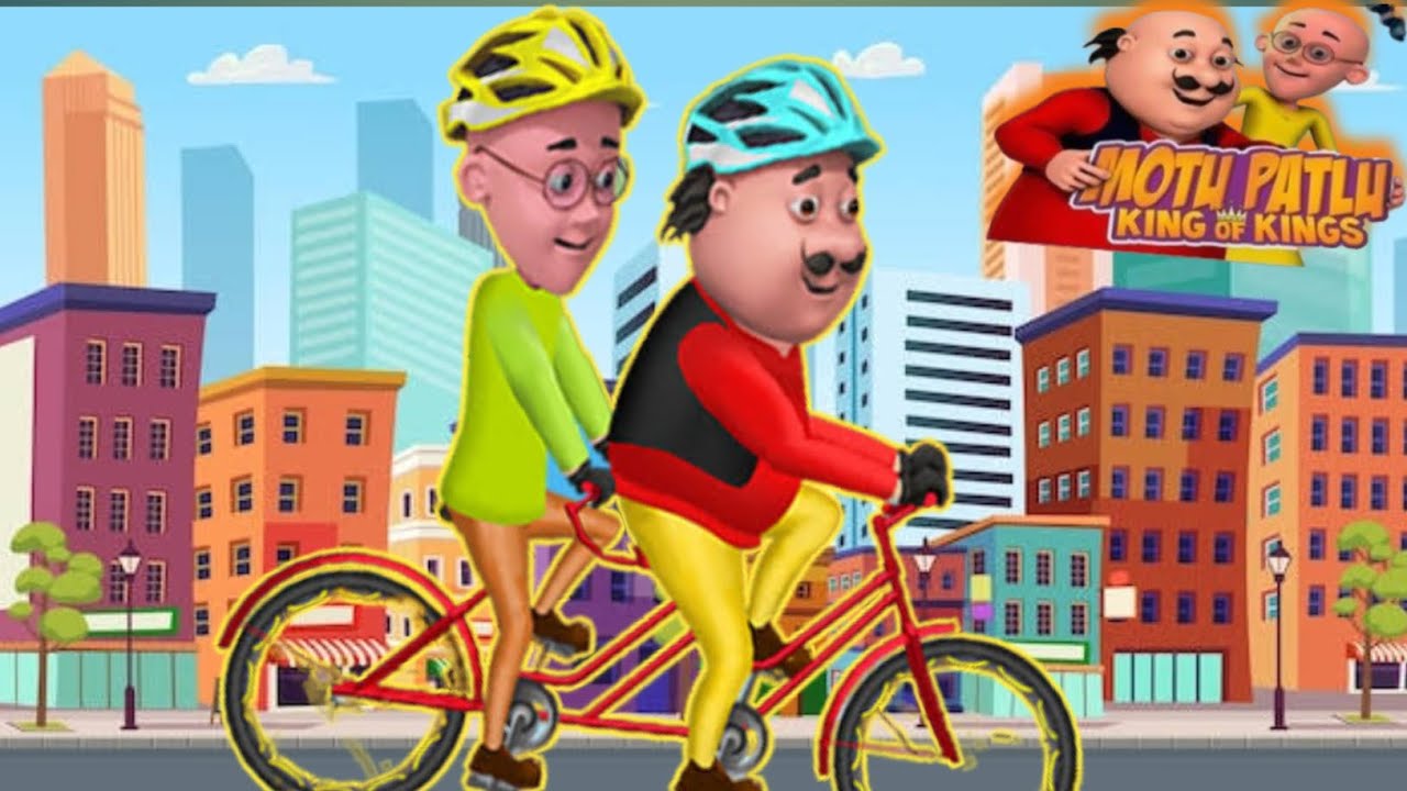 Motu Patlu Cycle 🚲 Race | Motu Patlu cartoon Game | @funkidsfables950 ...