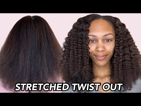 Defined & Stretched Twist Out On Long Natural Hair | Stop Shrinkage ...