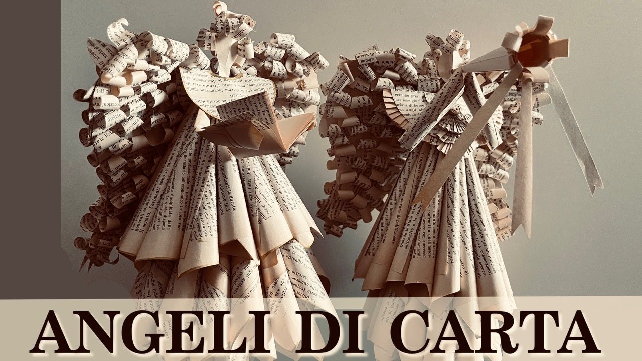 ANGELO DEL NATALE di CARTA! Il regalo home made perfetto! ( Natale ...
