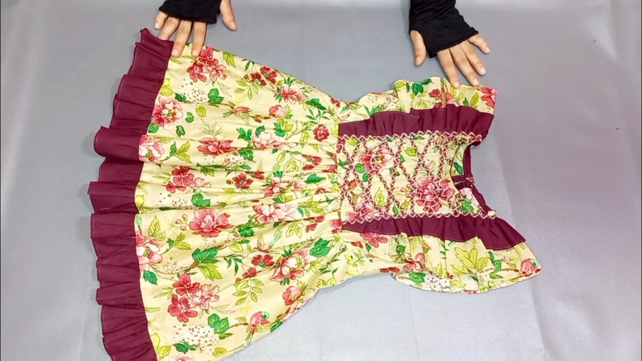 Baby Frock Cutting &Stitching/Ruffle/frill Baby Frock Design/How to Cut ...