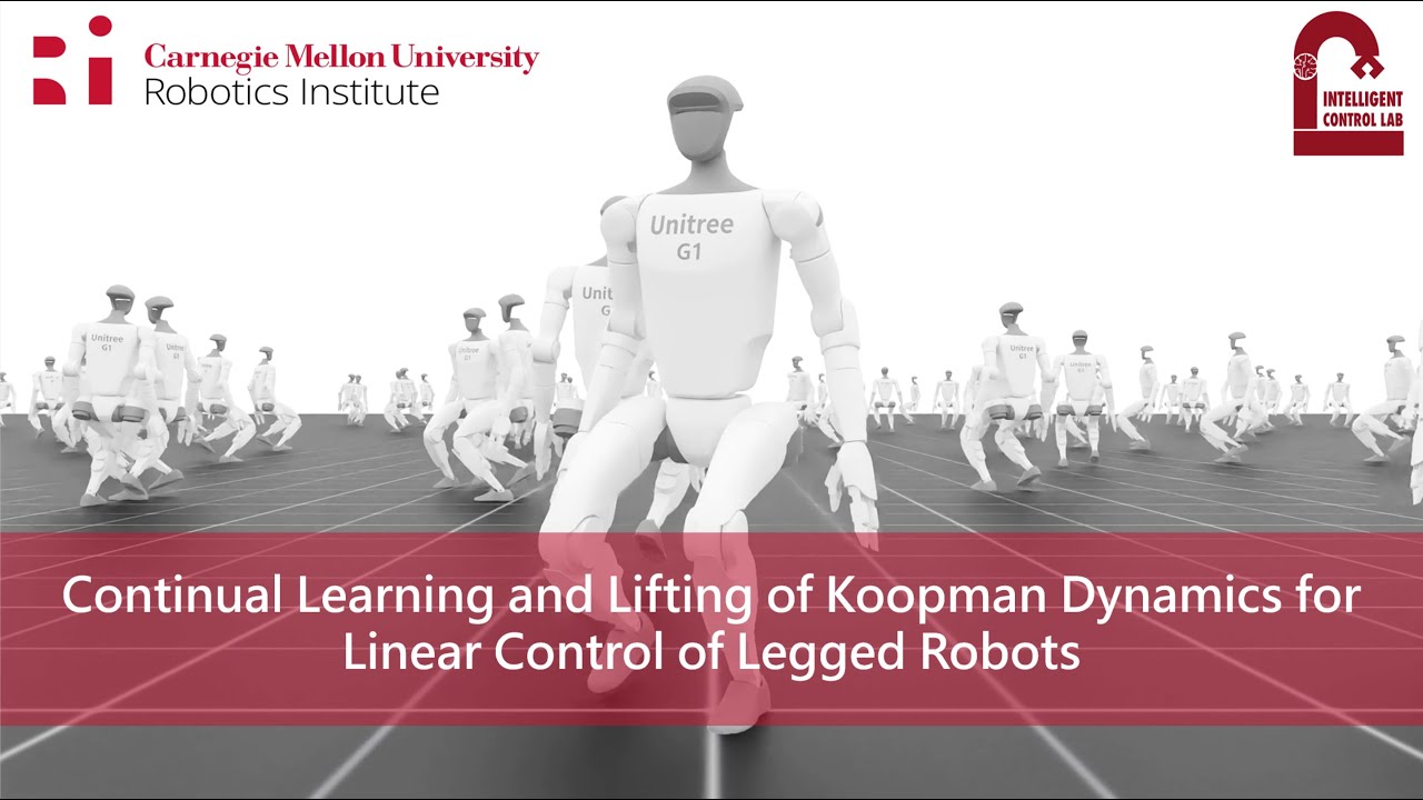 Continual Learning of Koopman dynamics for Linear Control of Legged ...