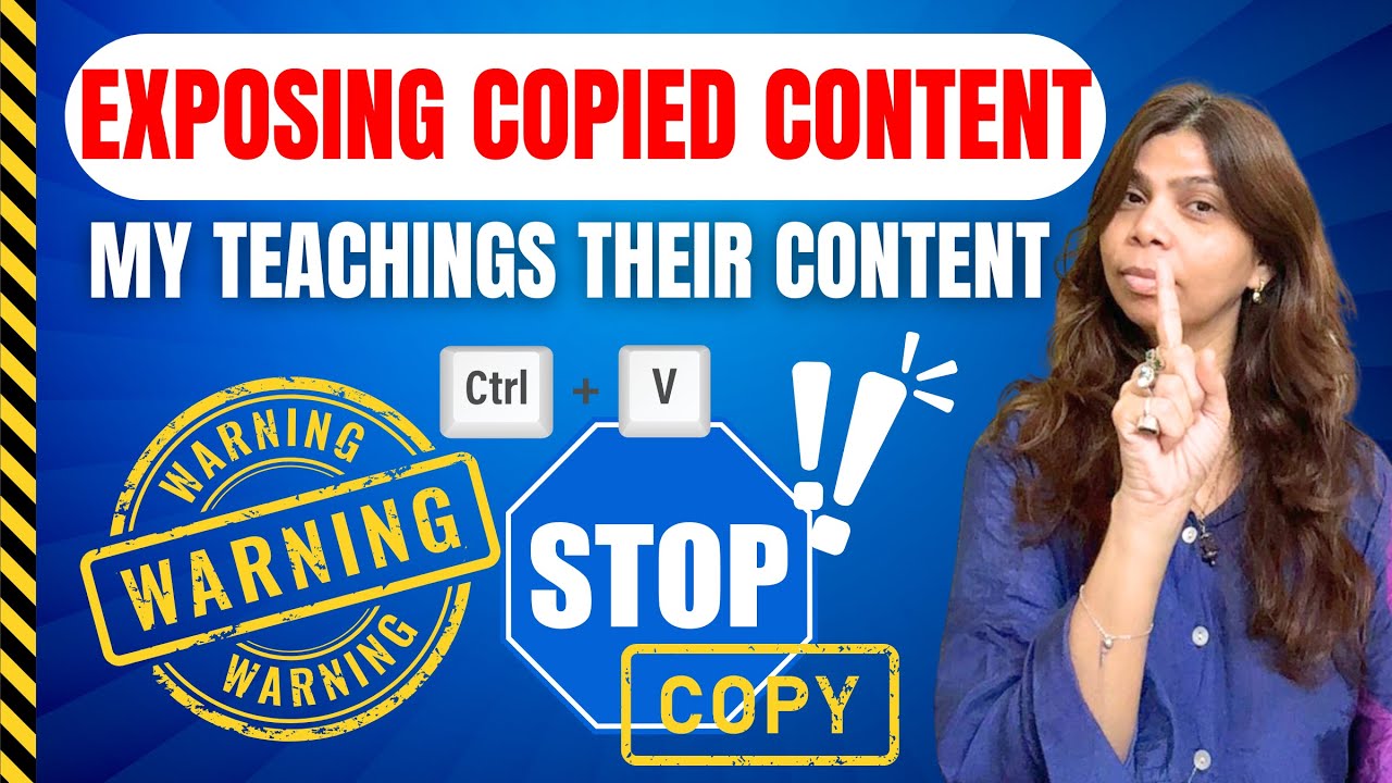“Exposing Copied Teachings: The Truth Behind My Original Content” - YouTube