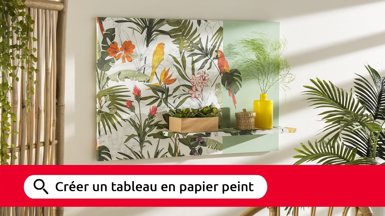Tuto - Créer un tableau en papier peint 🖼️ - YouTube
