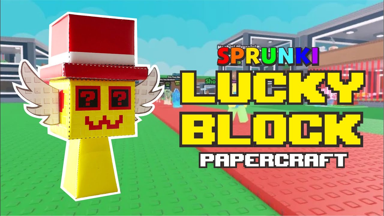 How to make sprunki oc Lucky Block papercraft | Steal a brainrot Lucky ...