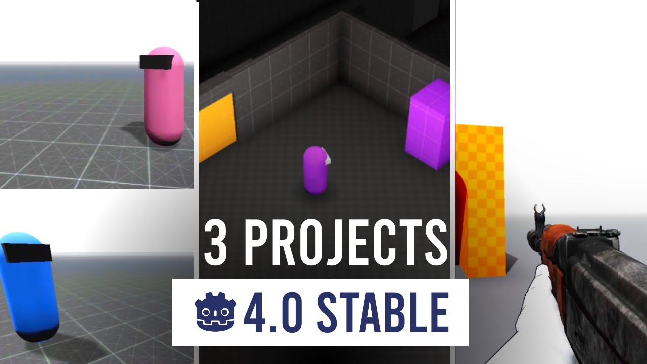 My First 3 Projects in Godot 4.0 ! ( + channel update ) - YouTube