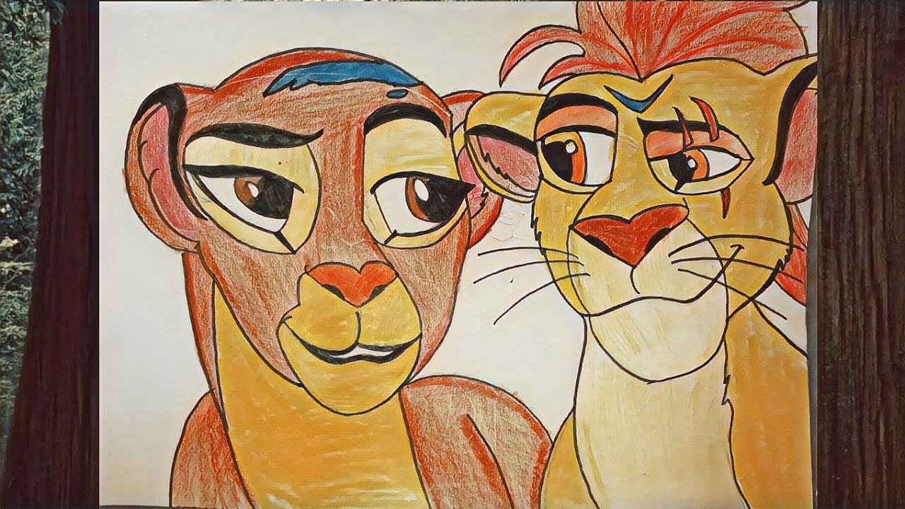 King Kion and Queen Rani drawing•Kion and Rani from Lion guard.Lion ...